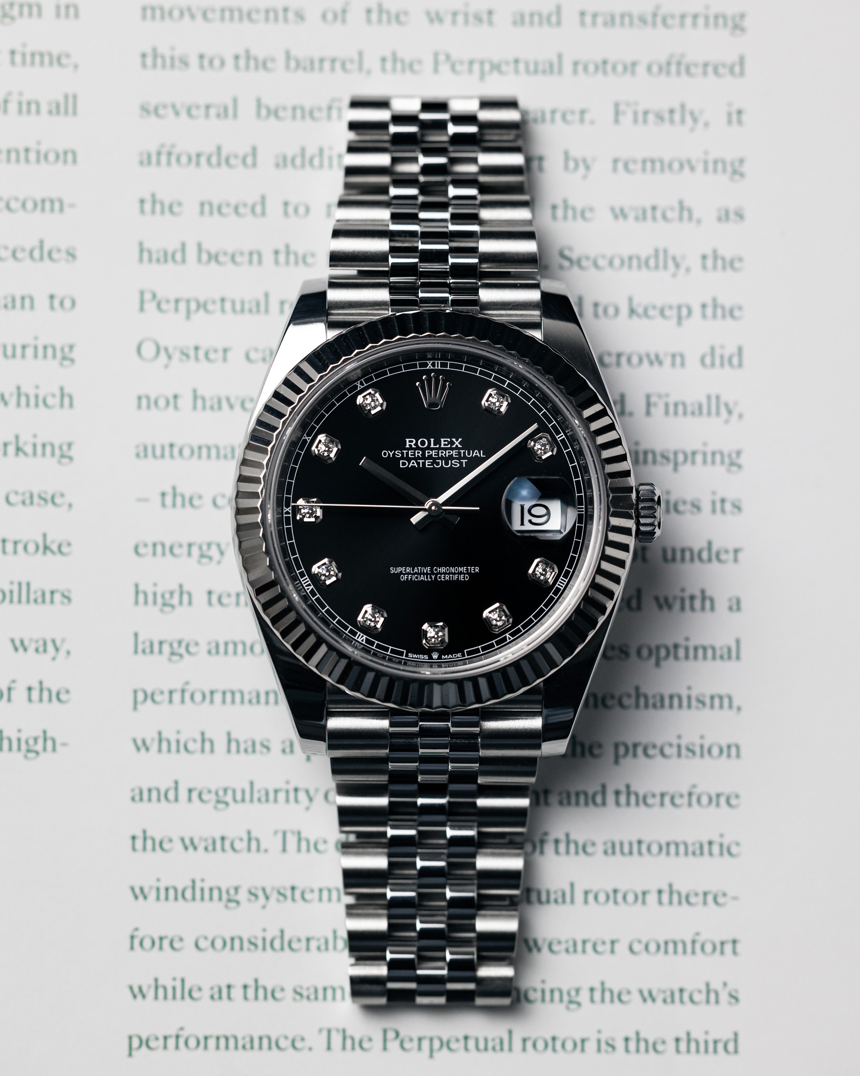 2020 Rolex Datejust 41 Black Diamond Dial – Circle Red Watches