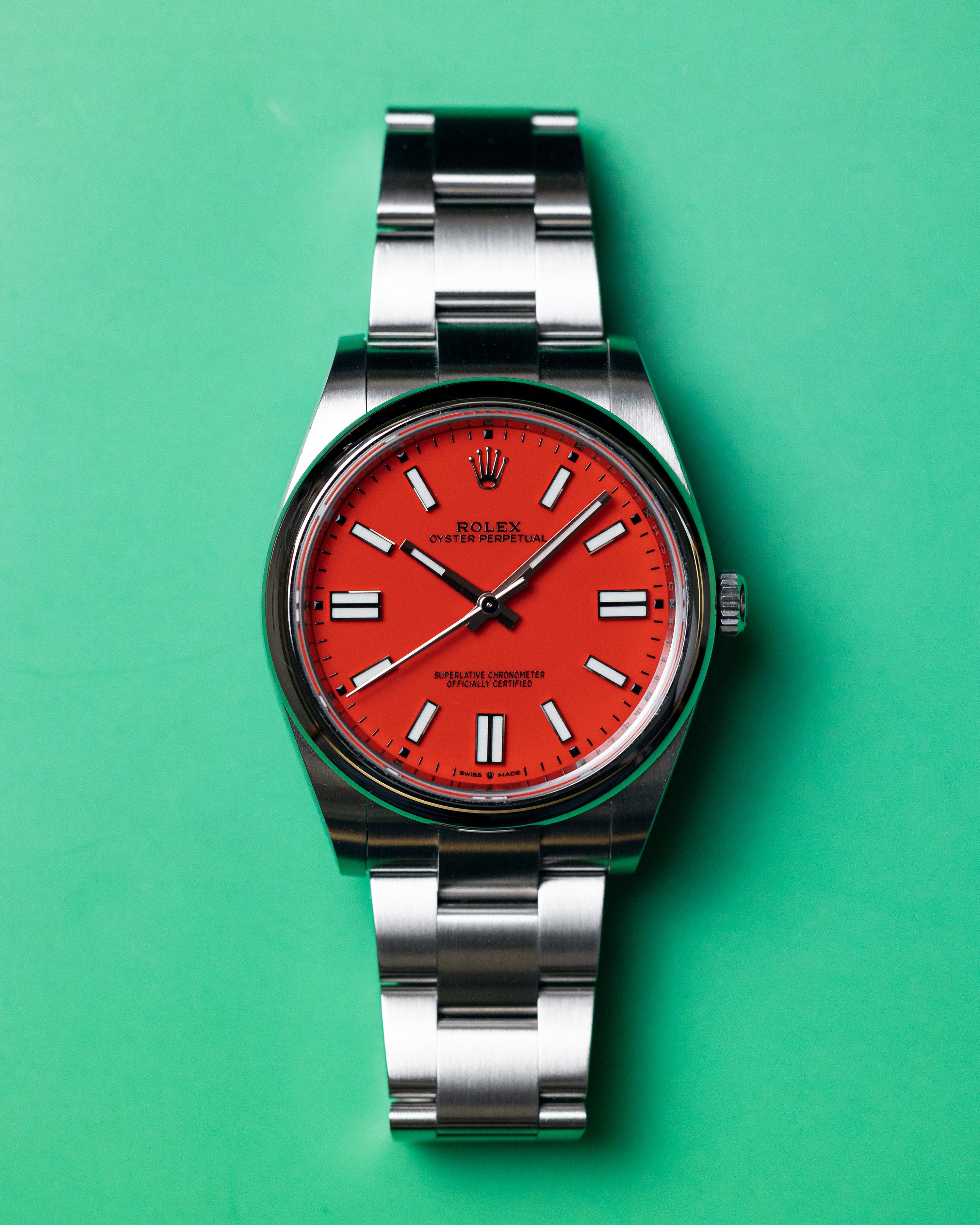 2021 Rolex Oyster Perpetual - Coral Red dial – Circle Red Watches